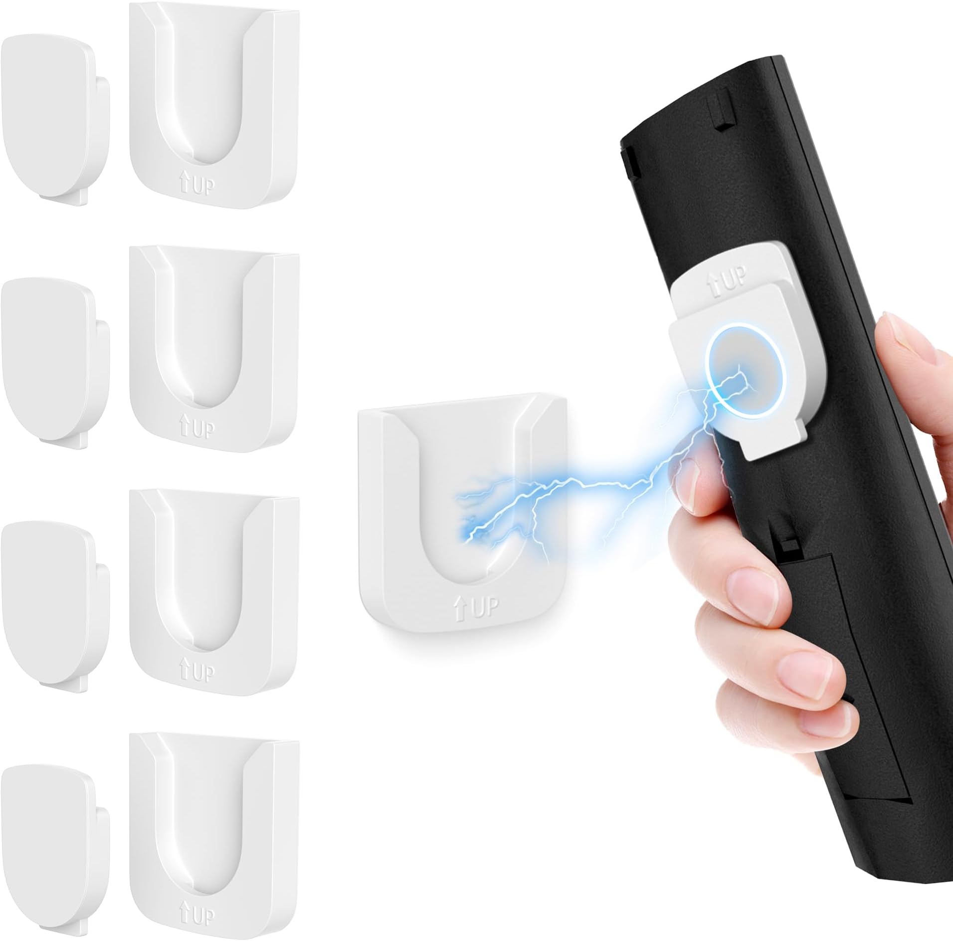 Amazon.com: Shangyoyi Magnetic Remote Control Holder Wall Mount- Curved ...