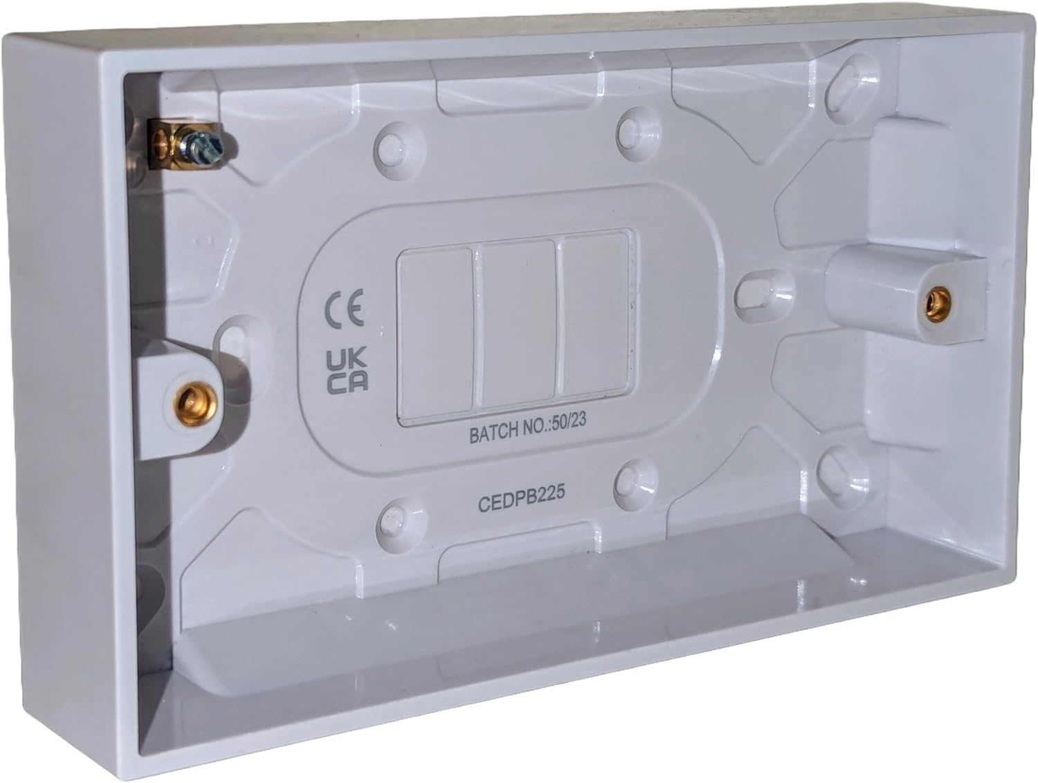 Double Patress Box 25mm – Surface Mount Electrical Back Box for Double ...