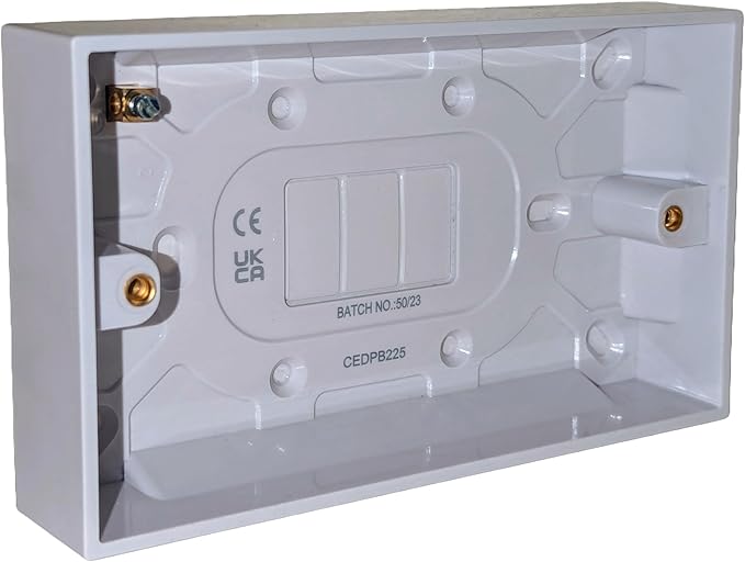 Double Patress Box 25mm – Surface Mount Electrical Back Box for Double ...