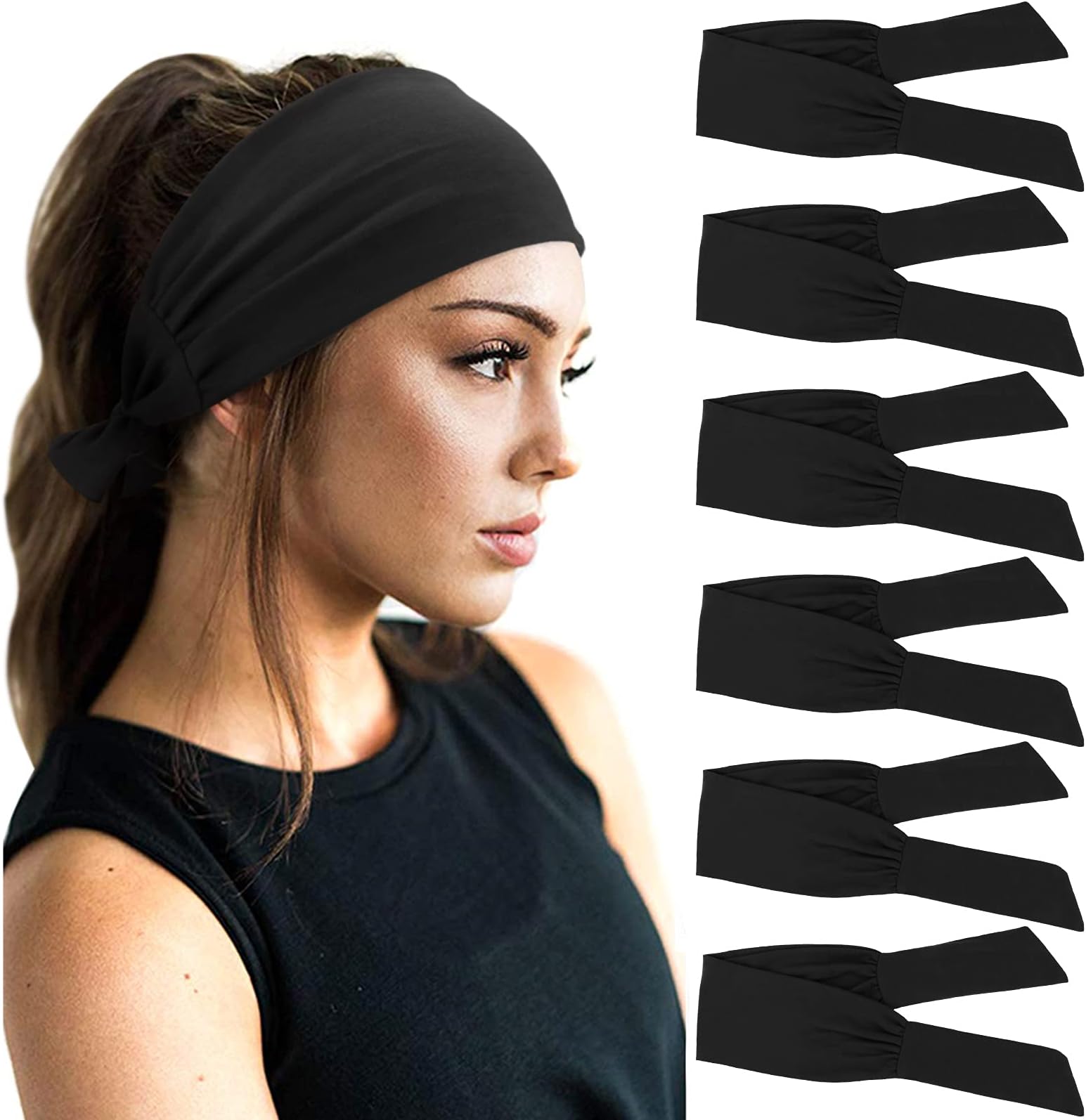 Amazon.com: DRESHOW 6 PCS Adjustable Headbands for Women Knotted ...