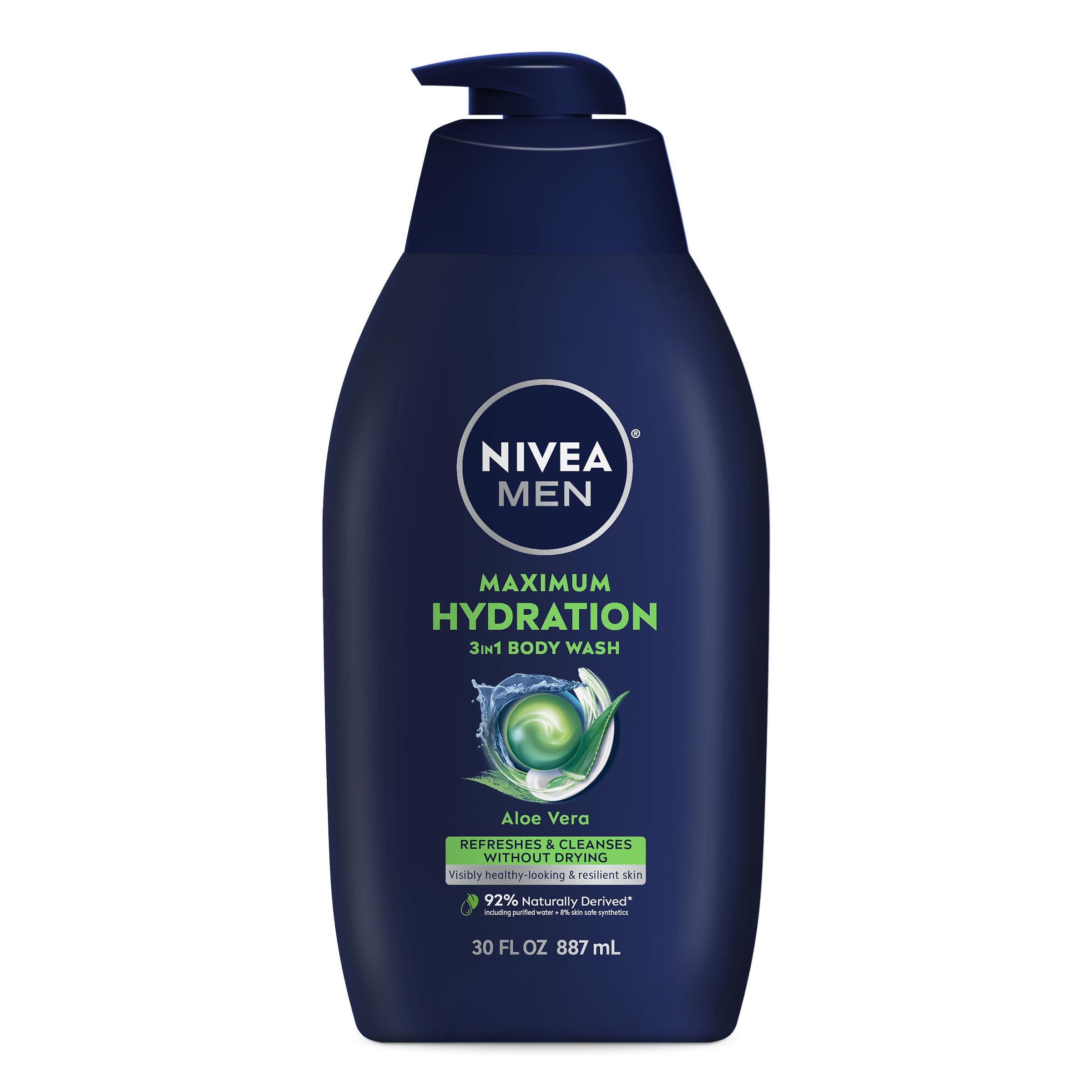 Amazon.com : Nivea Men Maximum Hydration Body Wash for Dry Skin, Aloe ...