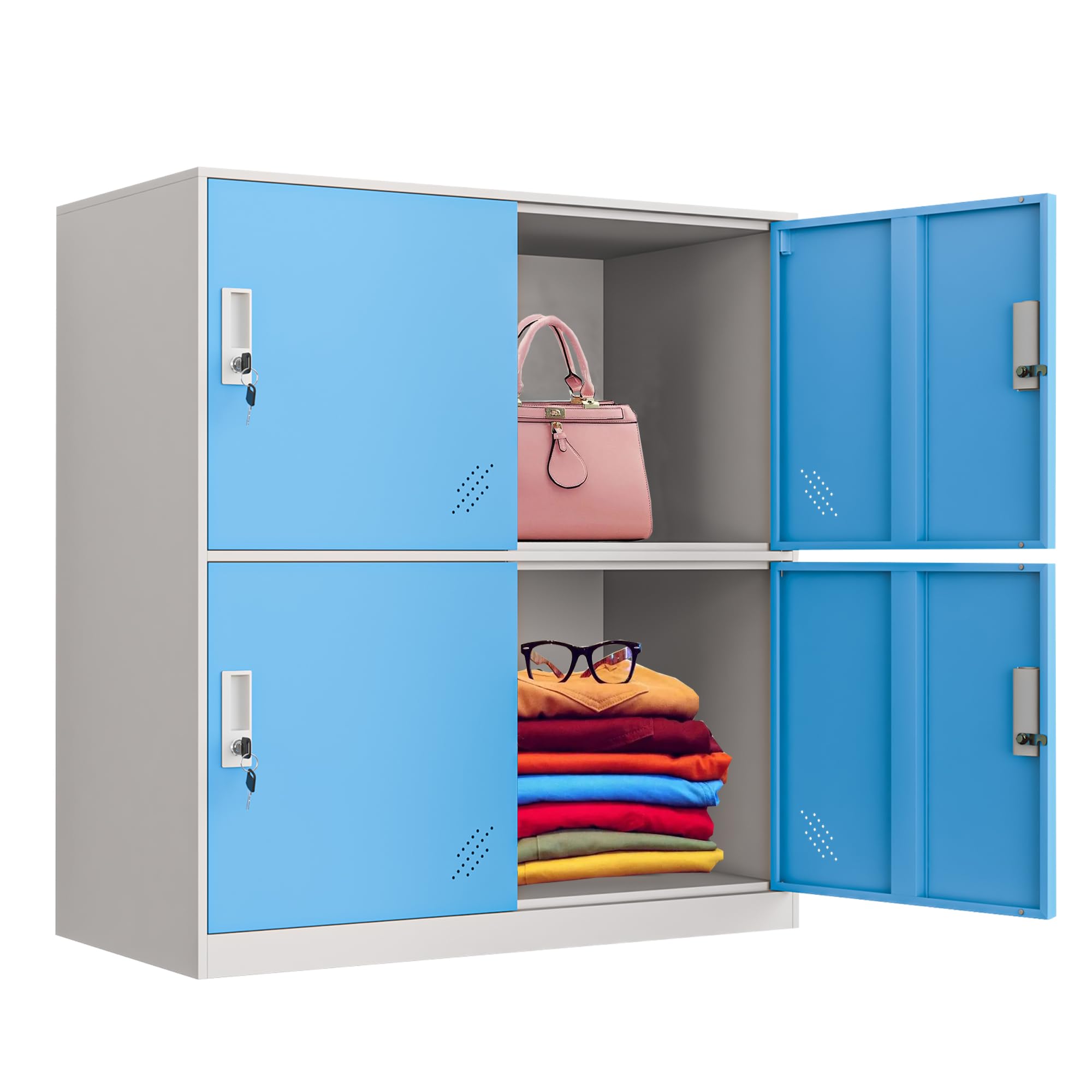 Amazon.com: MECOLOR Metal Locker Storage Organizers with Doors ...