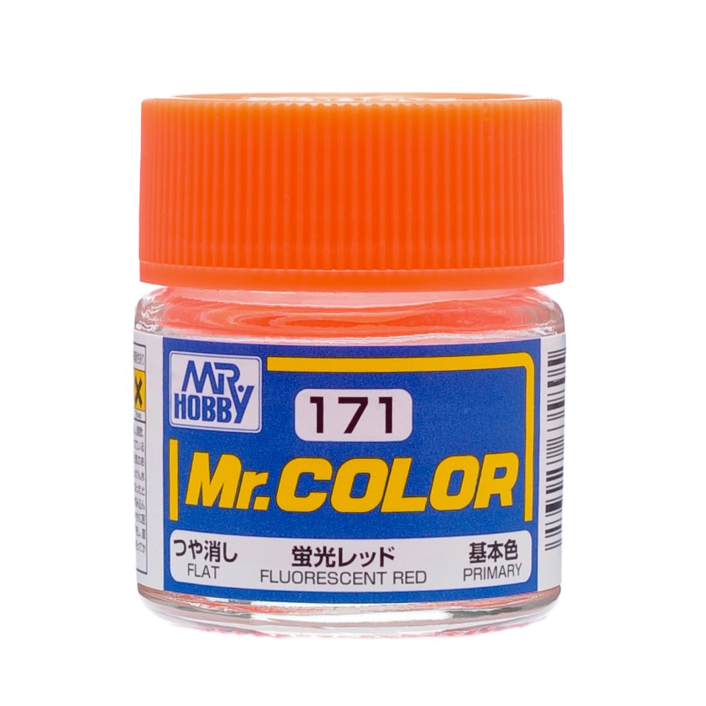 Amazon.com: Mr. Hobby C171 Semi Gloss Fluorescent Red 10ml, GSI Mr ...