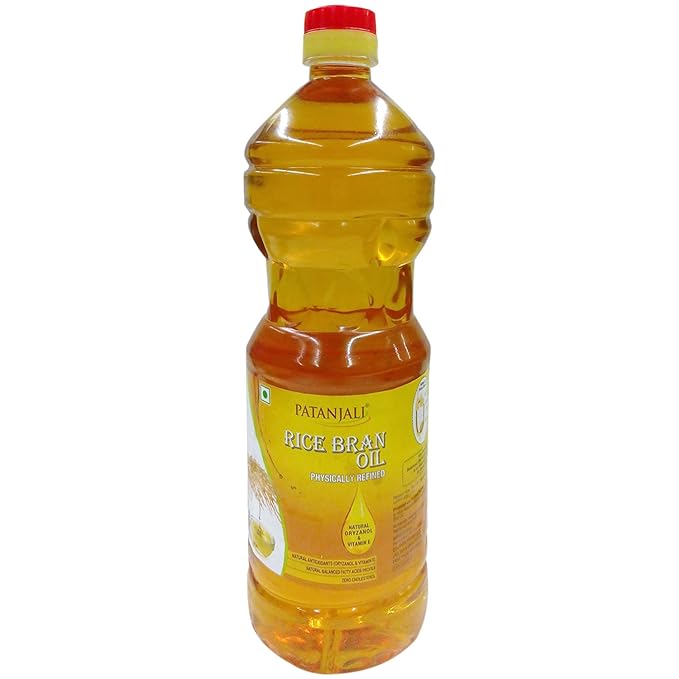 Patanjali Cooking Oil - Rice Bran Physically Refined Oil, 1L Bottle ...