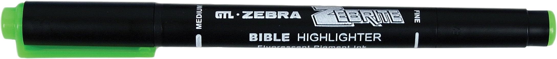 Amazon.com : Zebrite Double Ended Highlighter - Green : Office Products