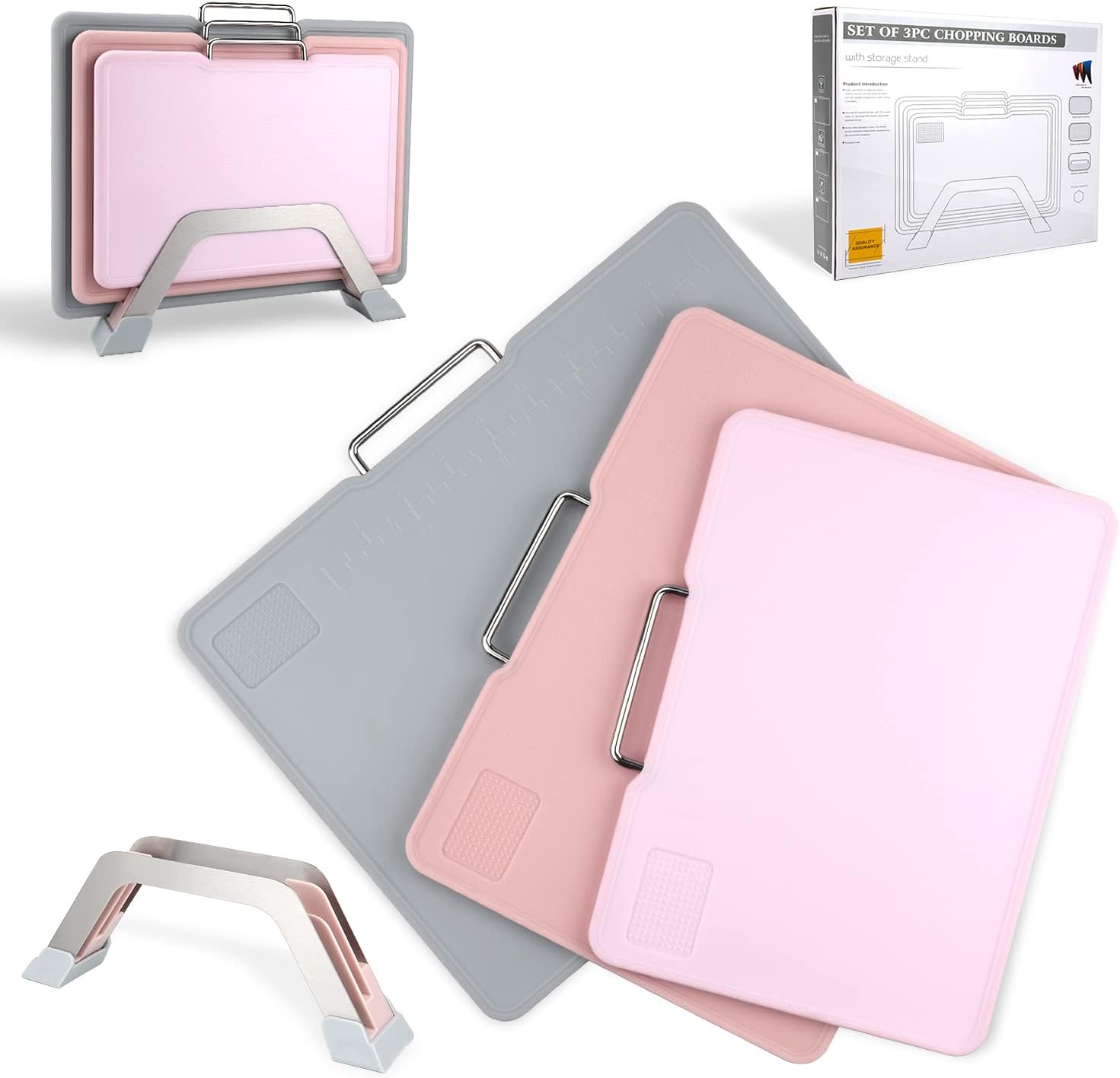 Amazon.com: Joseph Joseph Nest 3 Piece Color Coded Cutting Board Set ...