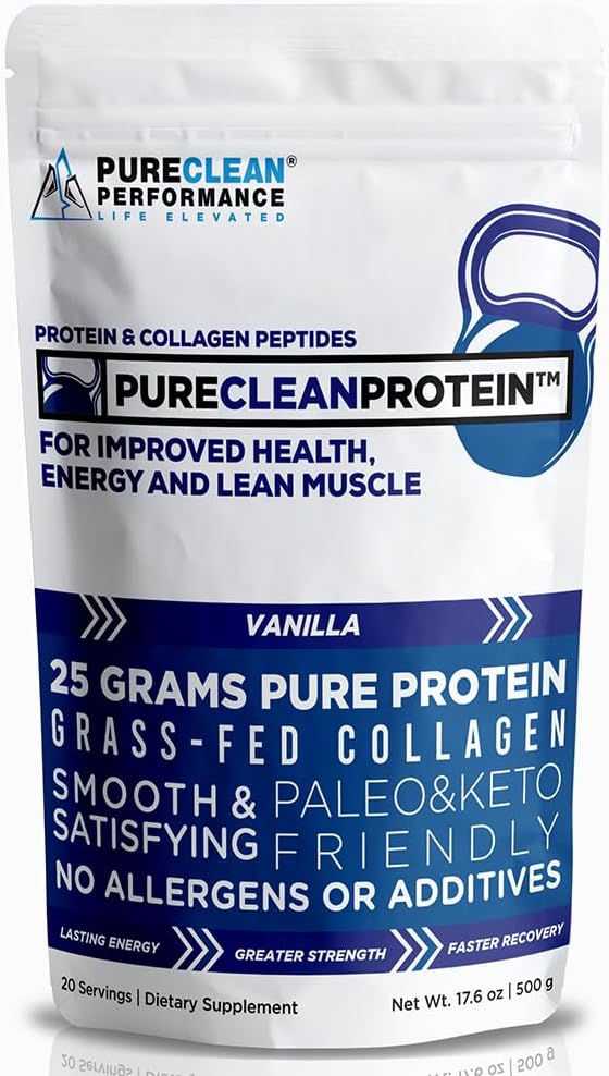 Amazon.com: PureClean Protein - Organic Grass-Fed 21G Beef Protein ...