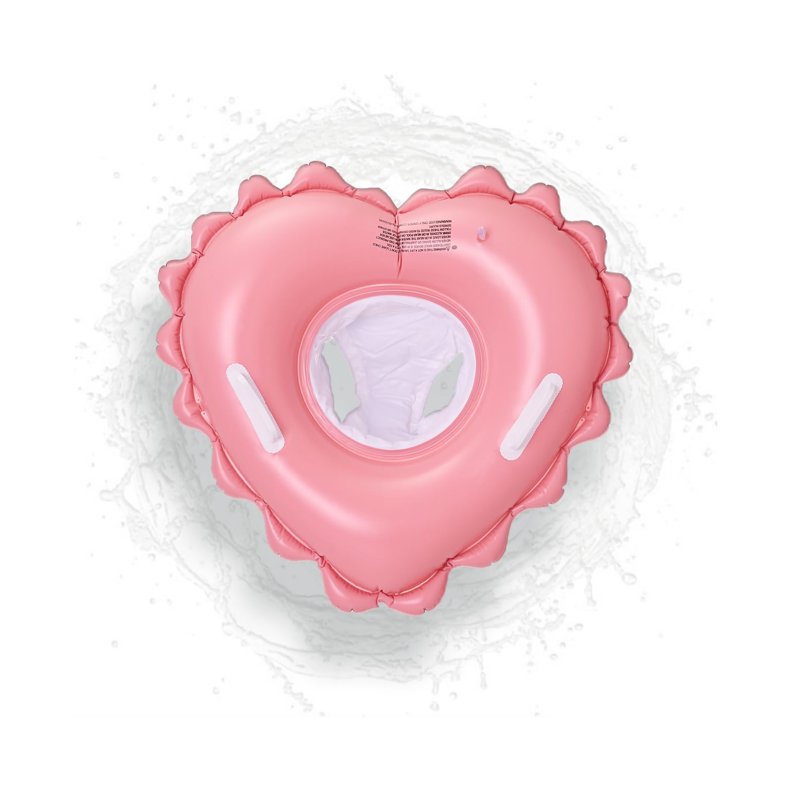 Amazon.com: Heart Shape Pink Swiminng Ring Baby Inflate Pool Float with ...