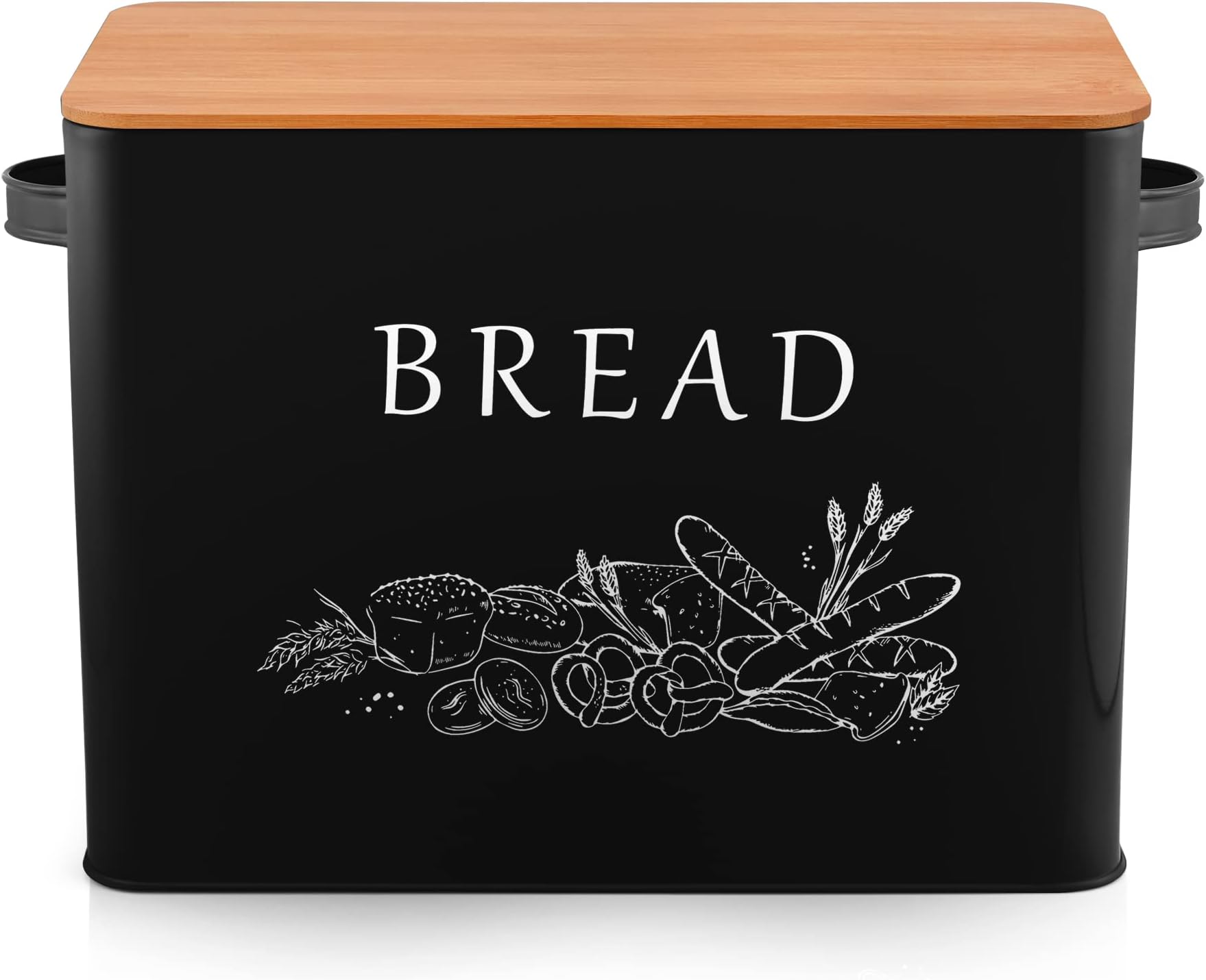 Amazon.com: Modern Farmhouse Bread Box for Kitchen Counter - Extra ...