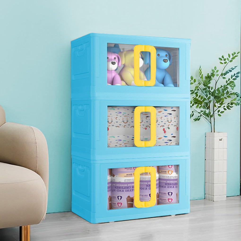StarAndDaisy Foldable Storage Box Clear Plastic Stackable Kids wardrobe ...