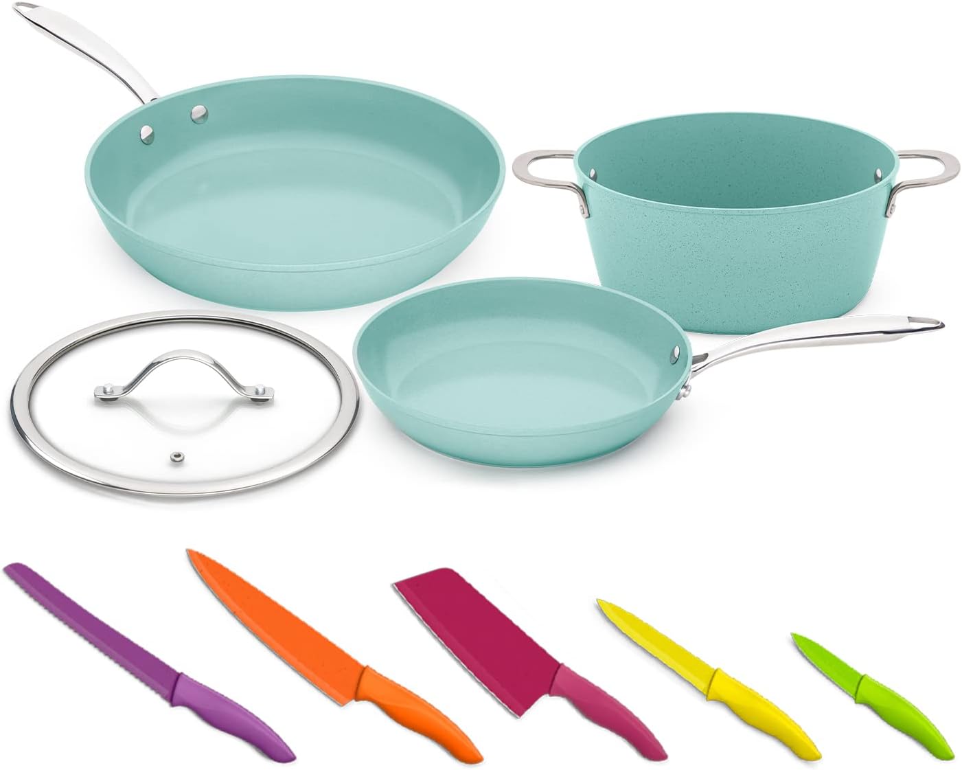 JADECOOK Jade Chef by Jade Cook® | Kit de lujo con10 piezas sartenes y ...