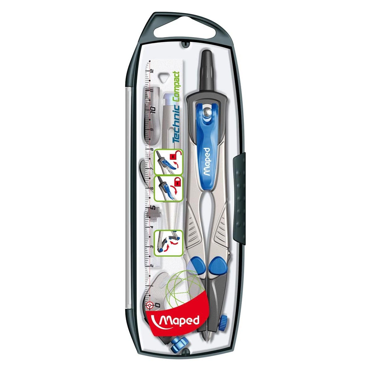 Maped Technic Compass - Technical Foldable Leg - 5 Instrument Set ...