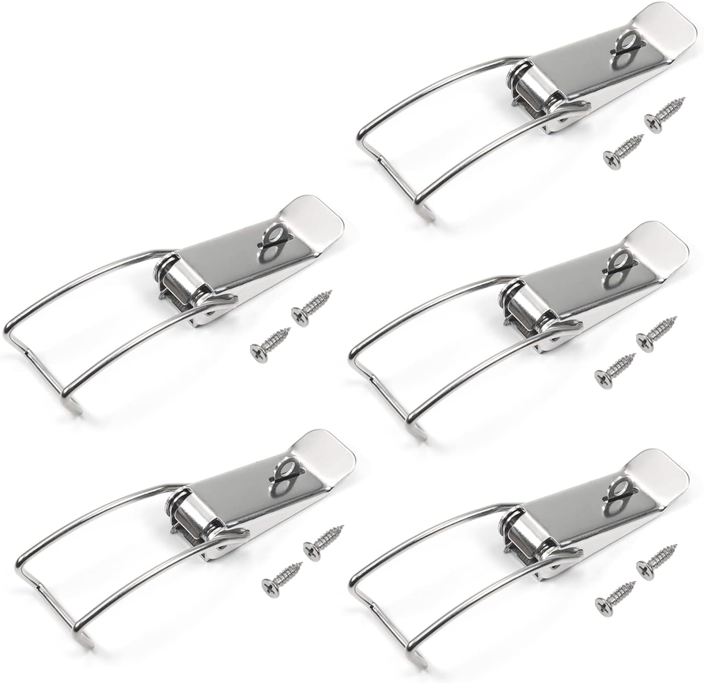 MroMax 10PCS Spring-Loaded Toggle Latch 4.67" Length 201 Stainless ...