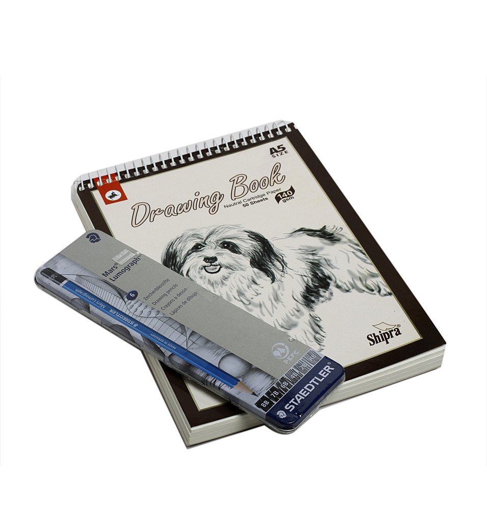 designers den a5 Drawing Book+ staedtler Pencil Set : Amazon.in: Office ...