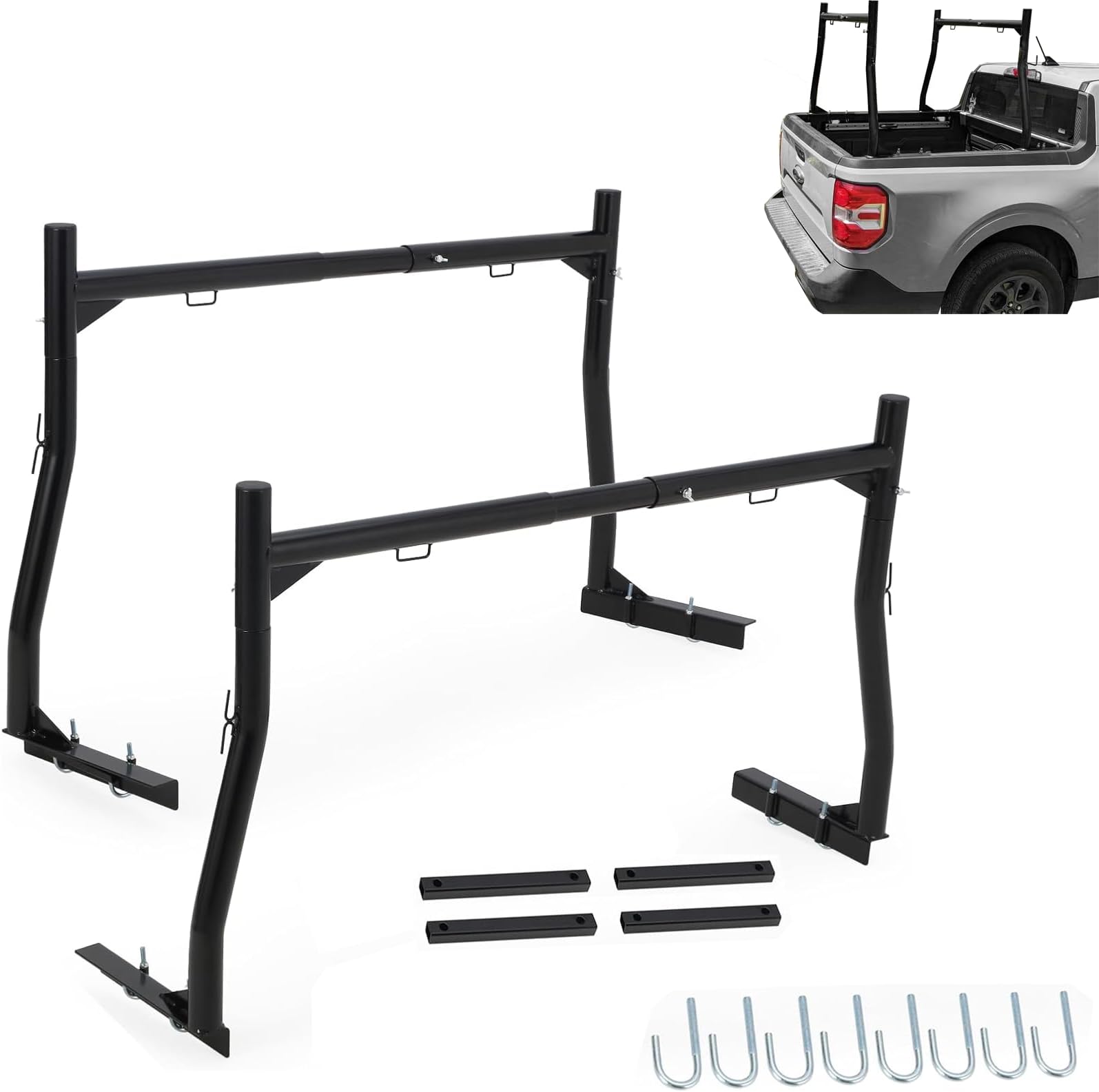 VEVOR Truck Rack Pick up Truck Ladder 17"-29" Height 500 lbs Capacity ...