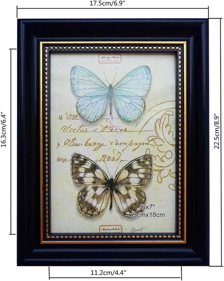 Black Photo Picture Frames 5×7 Dark Picture Frames 7×5 Table Top Wall ...