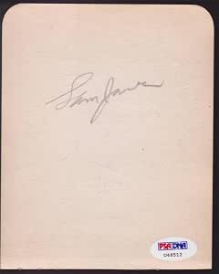 Toothpick Sam Jones (d.1971) Signed Album Page Autographed Giants Cards ...