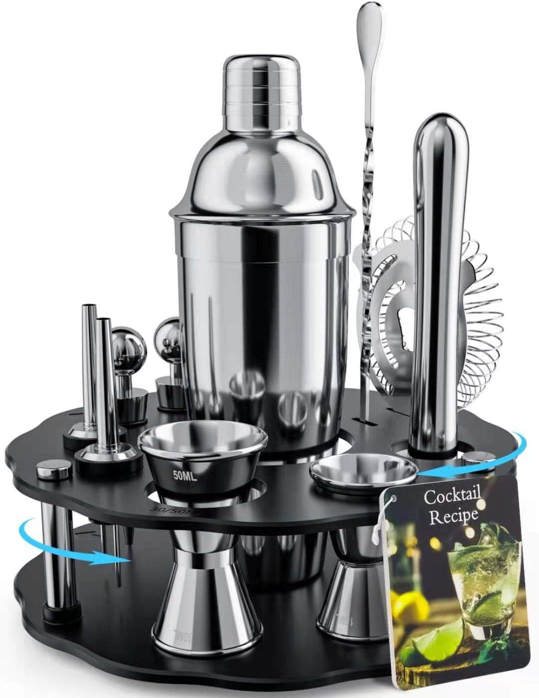 Amazon.com: Bokhot Bartender Kit, 14 Piece Cocktail Shaker Set ...