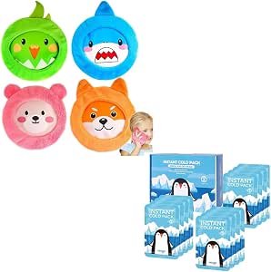 Amazon.com: NEWGO Kids Ice Pack for Boo Boos 4 Pack and NEWGO Instant ...