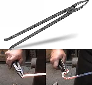 Amazon.com: Blacksmith Tongs 16" Curved-Jaw Scroll Tongs Knife Making ...