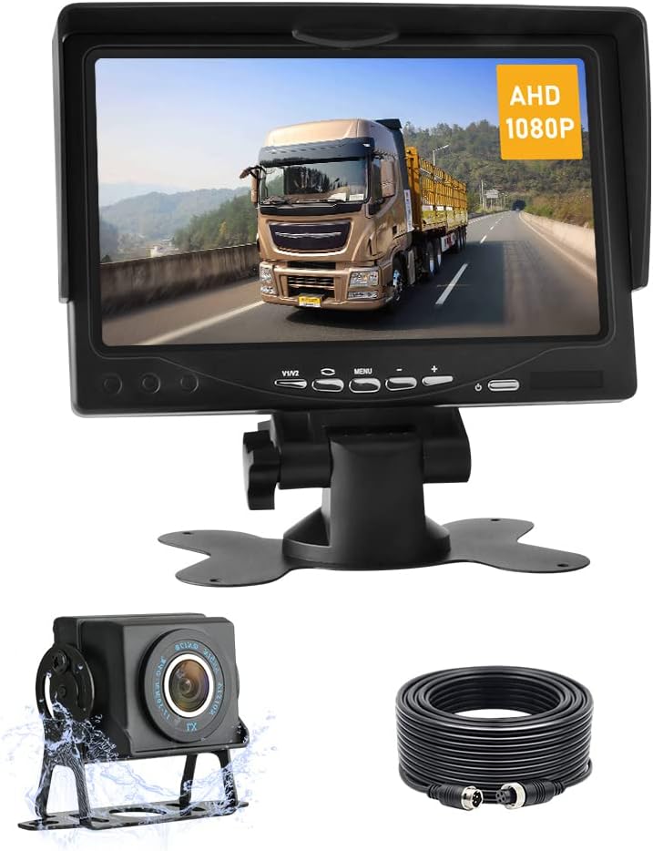 AHD 1080P Reversing Camera Kit for Vans, 7'' Reverse Camera Monitor ...