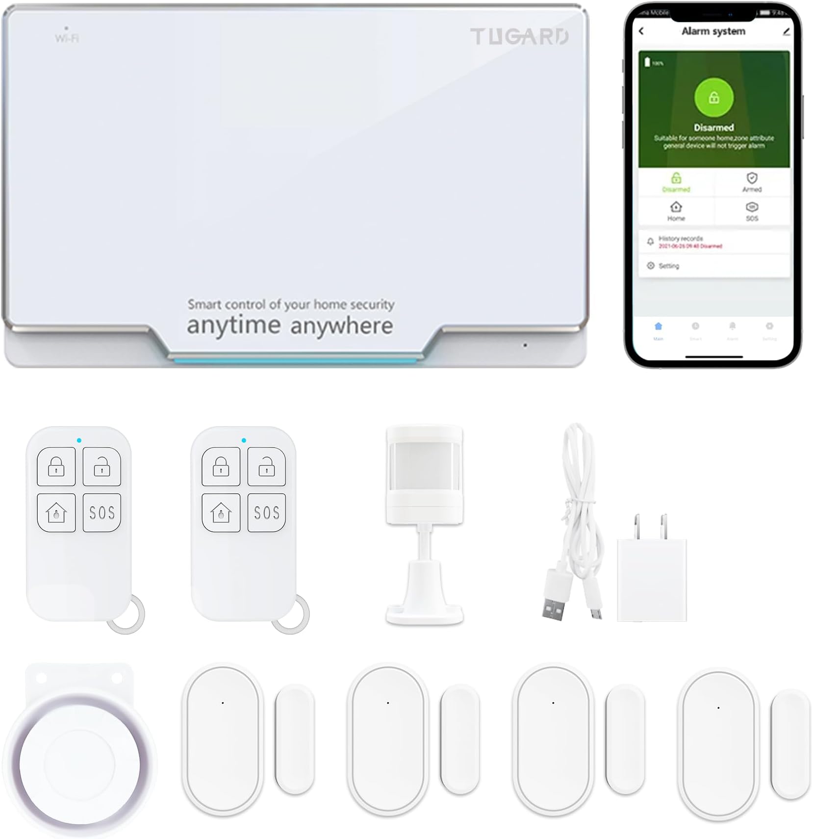Amazon.com : AGSHOME Security Alarm System 99+7 Zone Auto Dial 3/4G GSM ...
