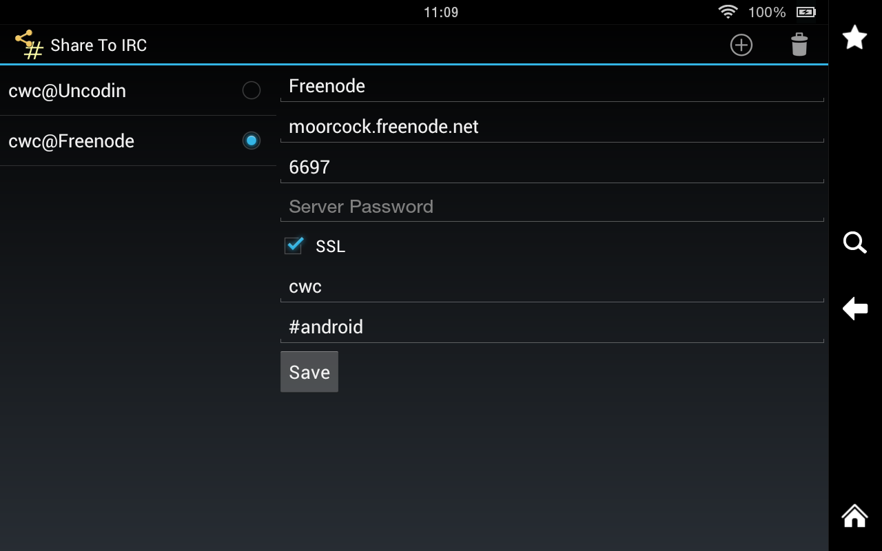 Share To IRC - App on Amazon Appstore