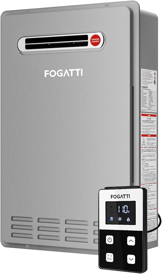 FOGATTI Propane Tankless Water Heater Outdoor - Up to 5.1 GPM 120,000 ...
