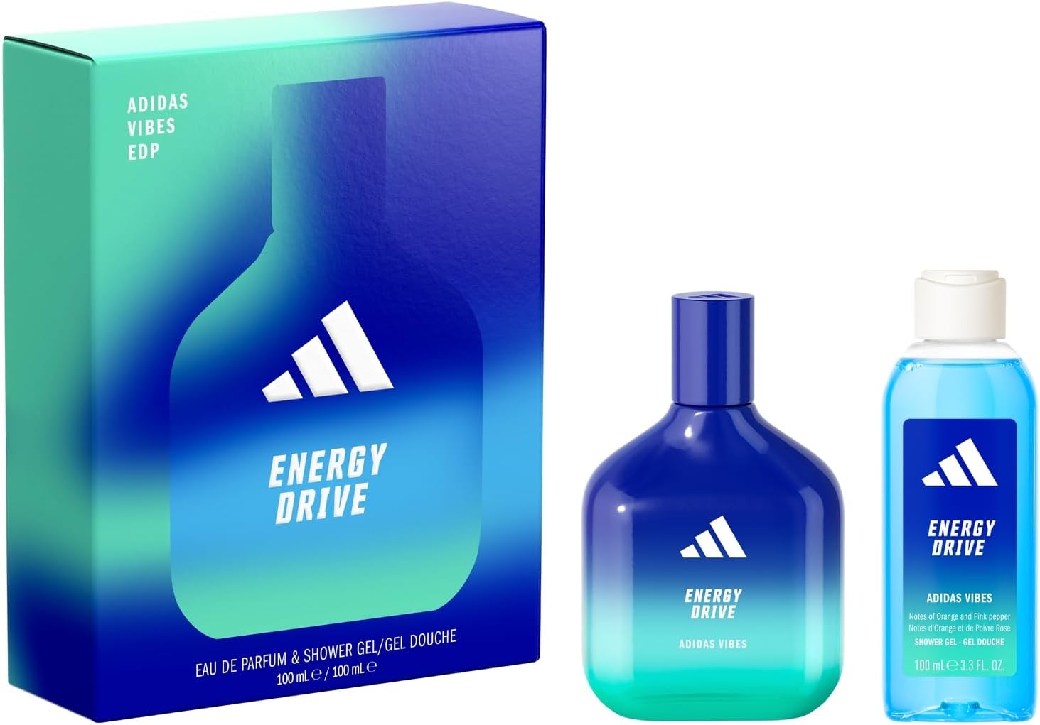 Adidas - Energy Drive Gift Set (Eau de Parfum 100ml & Shower Gel 100ml ...