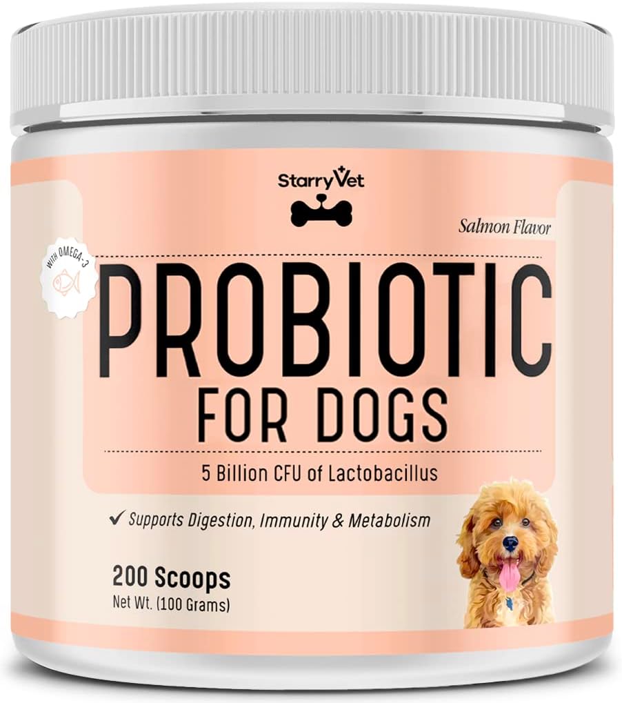 Amazon.com : Probiotics for Dogs - Powder Supplement StarryVet 5 ...