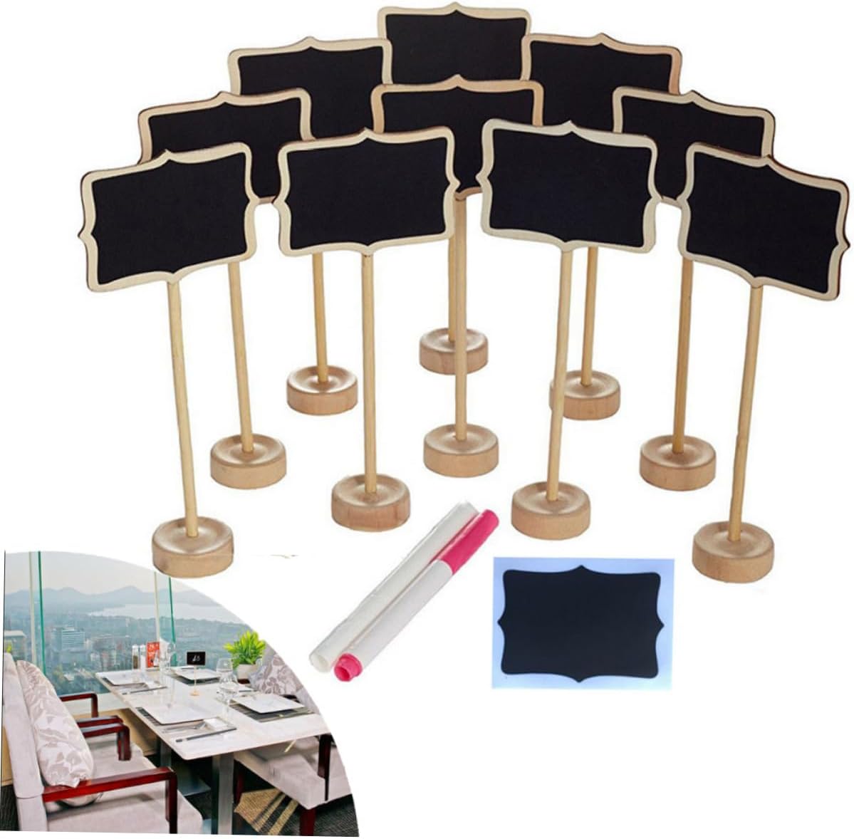 Tofficu 10 Pack Chalkboard for Kids Chalkboard Signs Mini Chalkboards ...