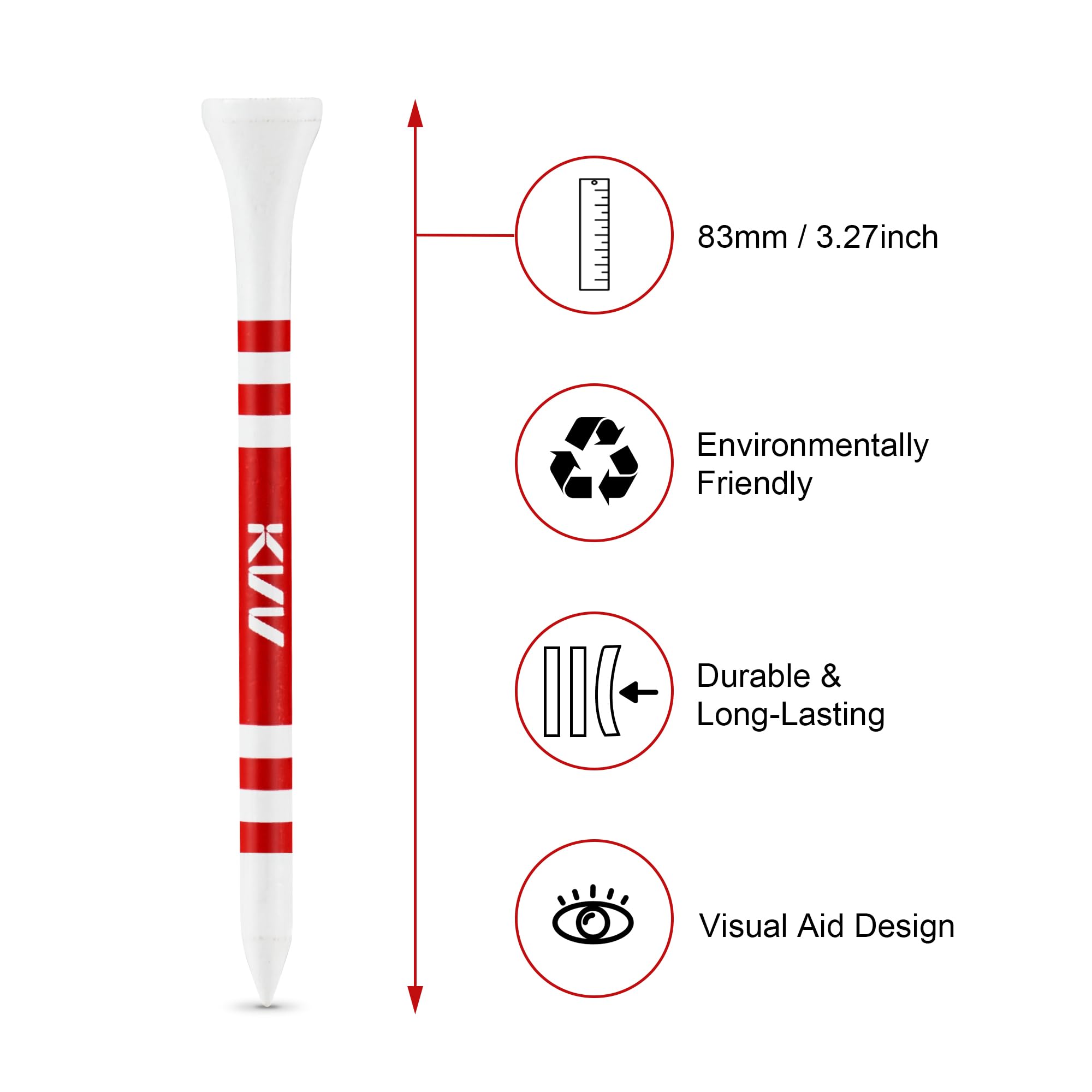 Snapklik.com : KVV Bamboo Golf Tees 18-Pack In Cigarette-Style Case ...
