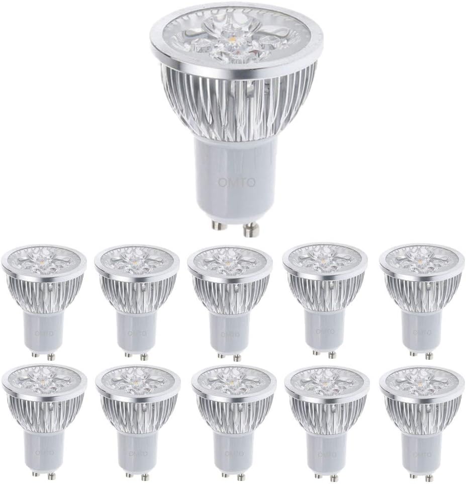 OMTO GU10 85-265V 4W 400LM LED Light Bulbs 50W Halogen Spotlight ...