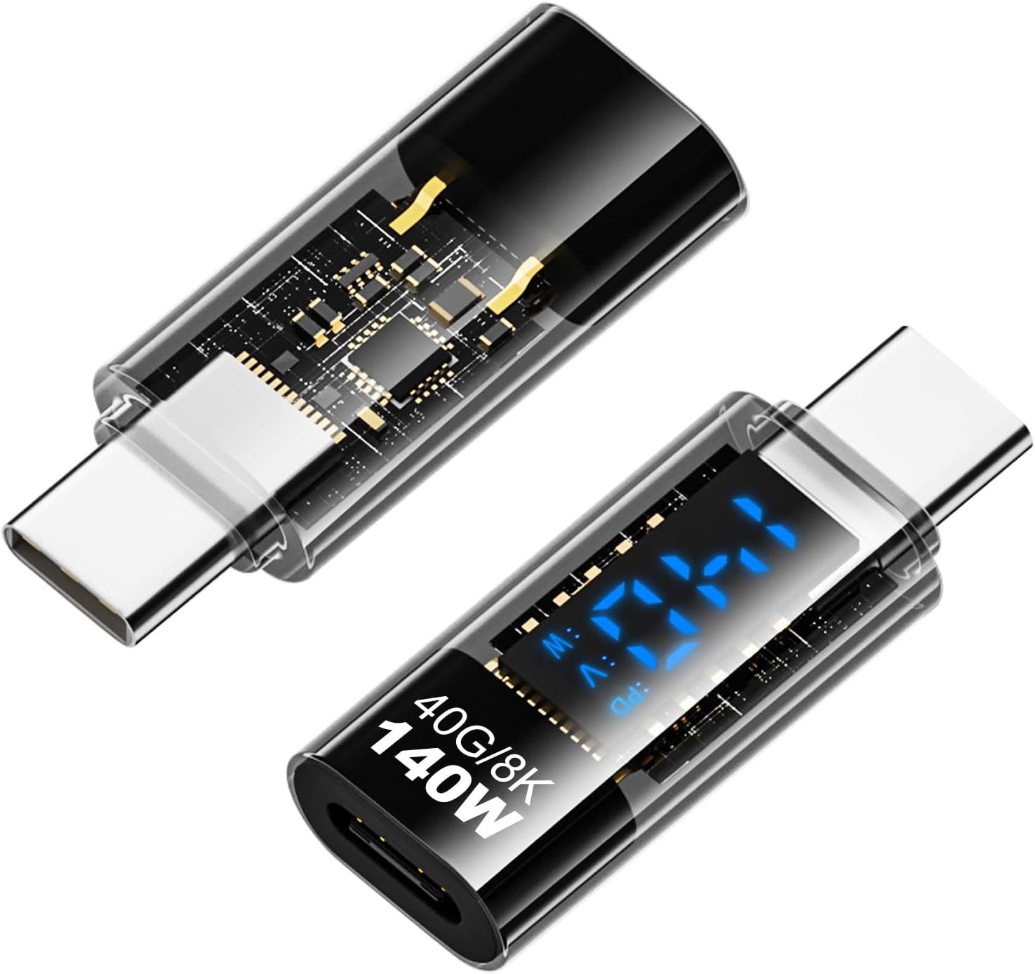 Amazon.com: Jadebones 2 Pack USB C Adapter with Digital Display, PD ...