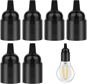 HOMURY Douille E27 avec câble, douille E27, 6 douilles E27 pour lampes ...