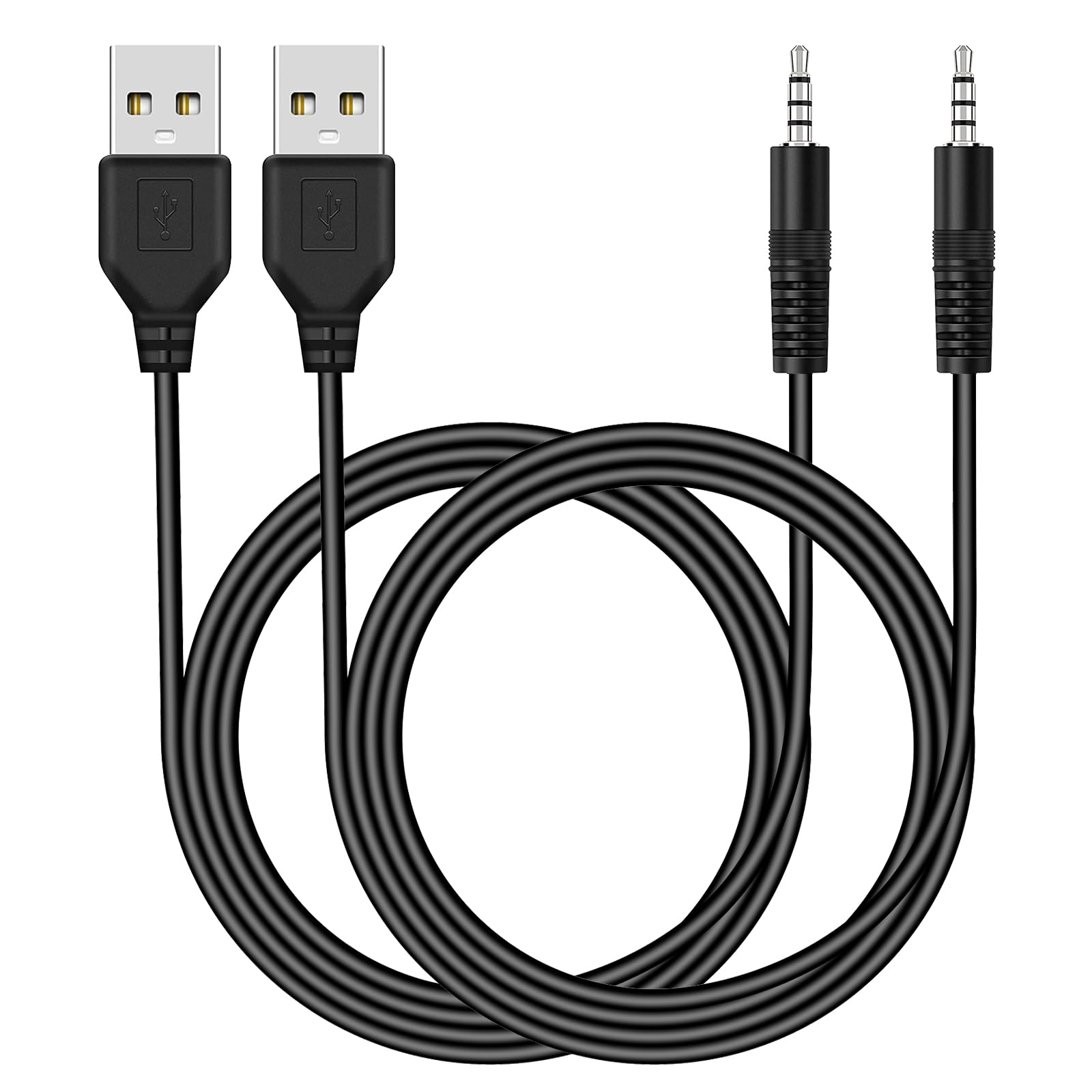 USB to 3.5mm Jack Audio Adapter, Male AUX Audio Jack to USB 2.0 Male ...