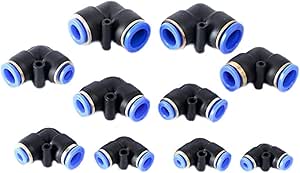 Amazon.com: 50PCS 100PCS PV4 PV6 PV8 PV12 PV14 PV16 2 Way Pipe ...