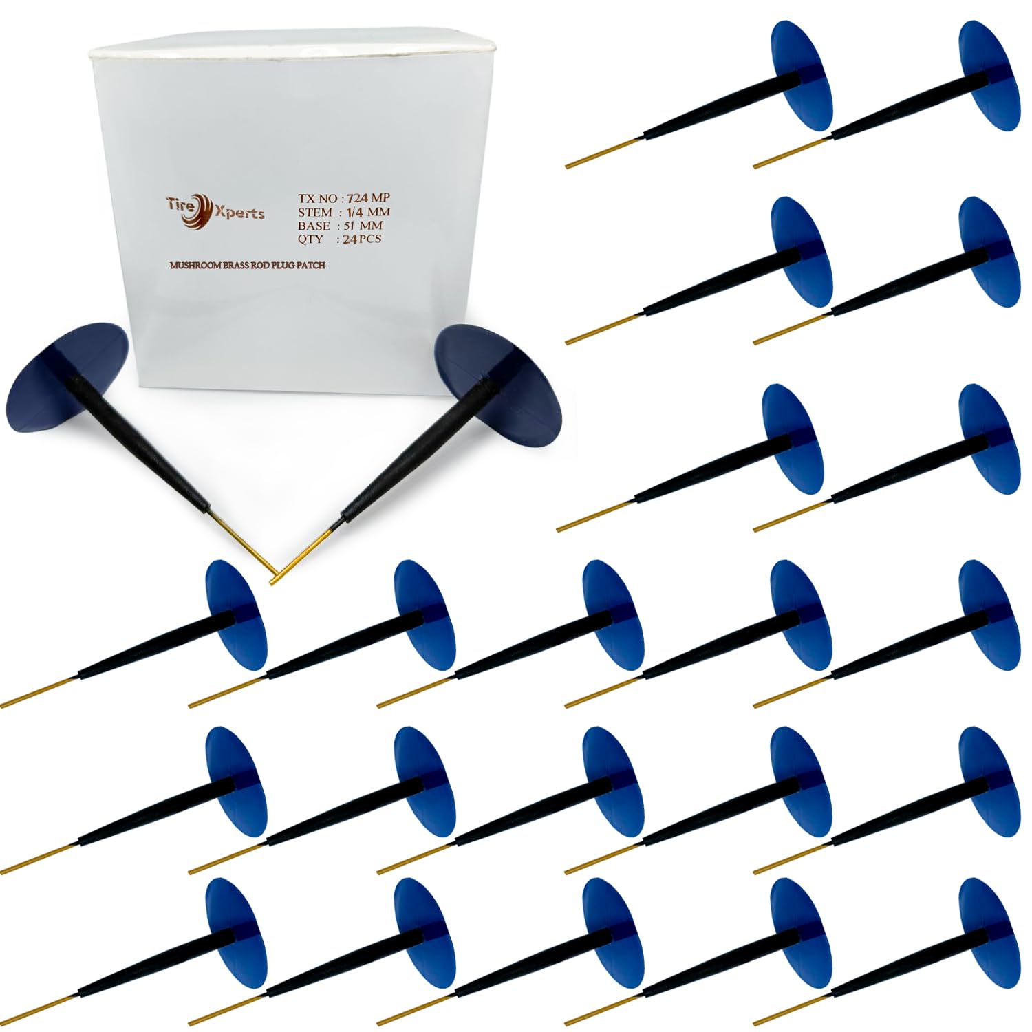 Amazon.com: TIRE XPERTS 24 Pieces Box (1/4 x 2 1/64) 100% Brass Rod ...