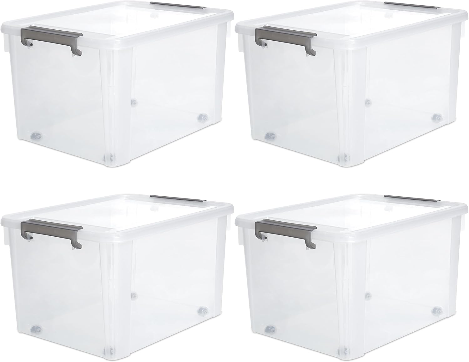 Bienvoun Contenedores de almacenamiento de plástico con tapas ...