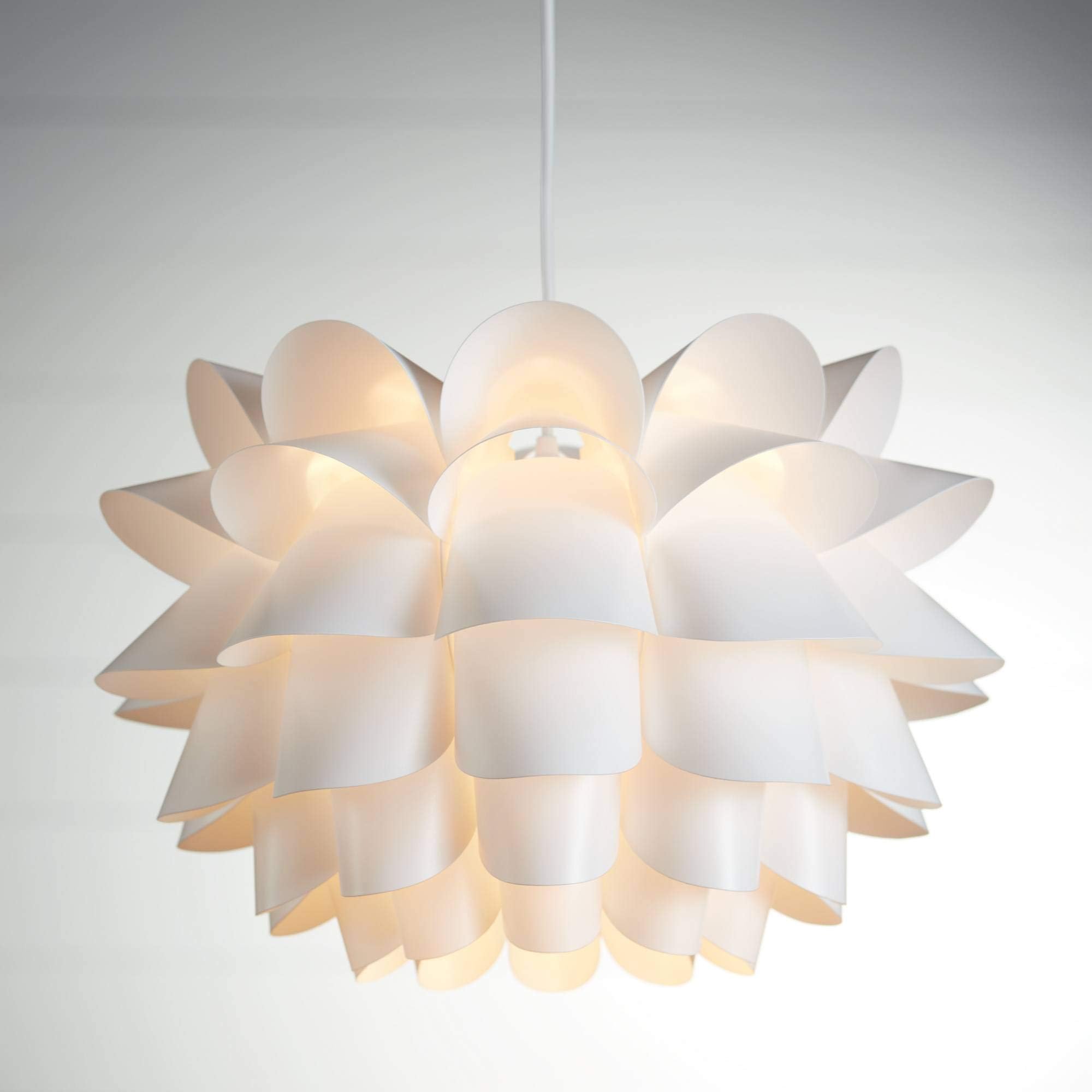 Possini Euro Design White Flower Hanging Pendant Lighting Fixture 19 1/ ...