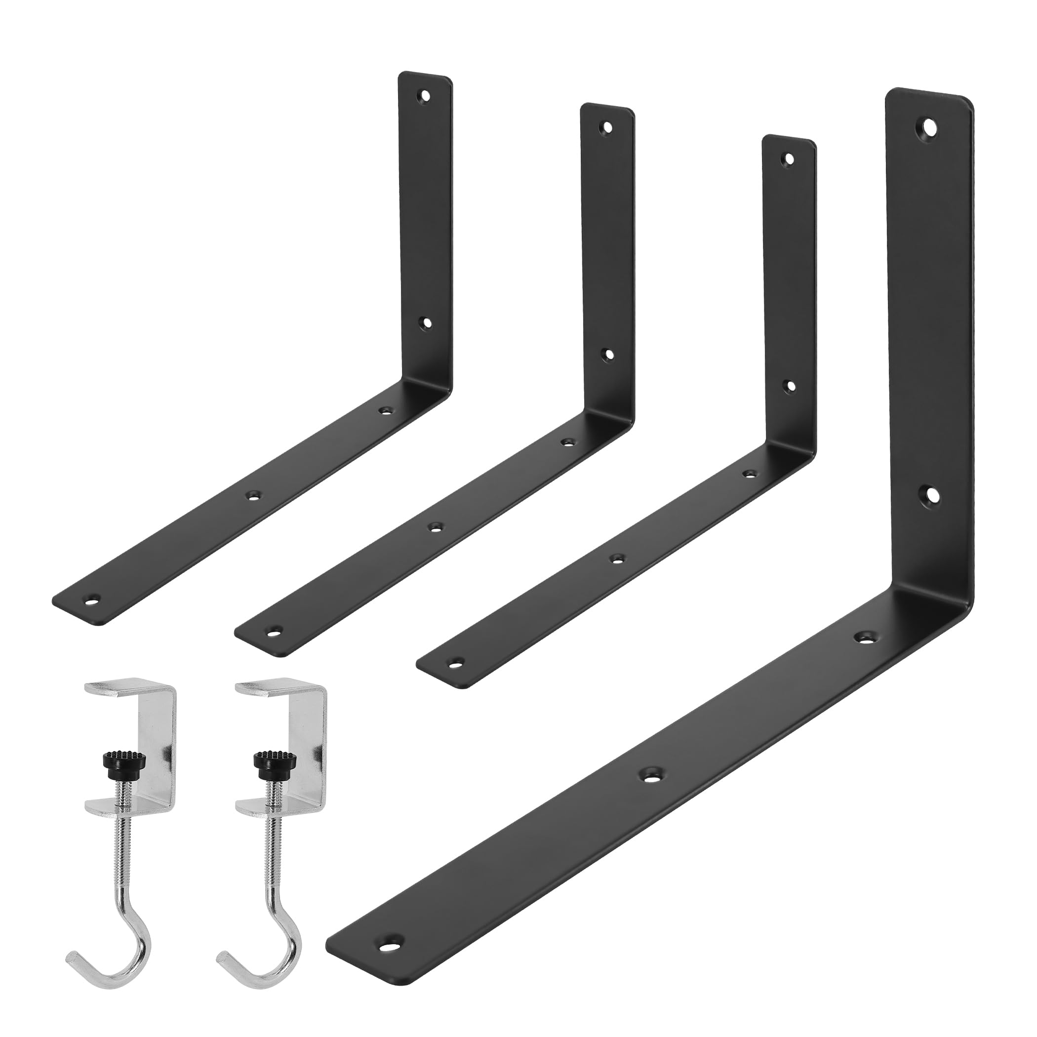 Snapklik.com : L Floating Shelf Brackets,4 Pack Heavy Duty L Brackets ...