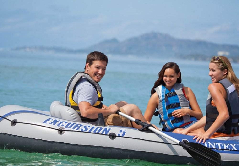 Intex Excursion 5 Person Inflatable Boat SetB01MS6U3LT | Encarguelo.com