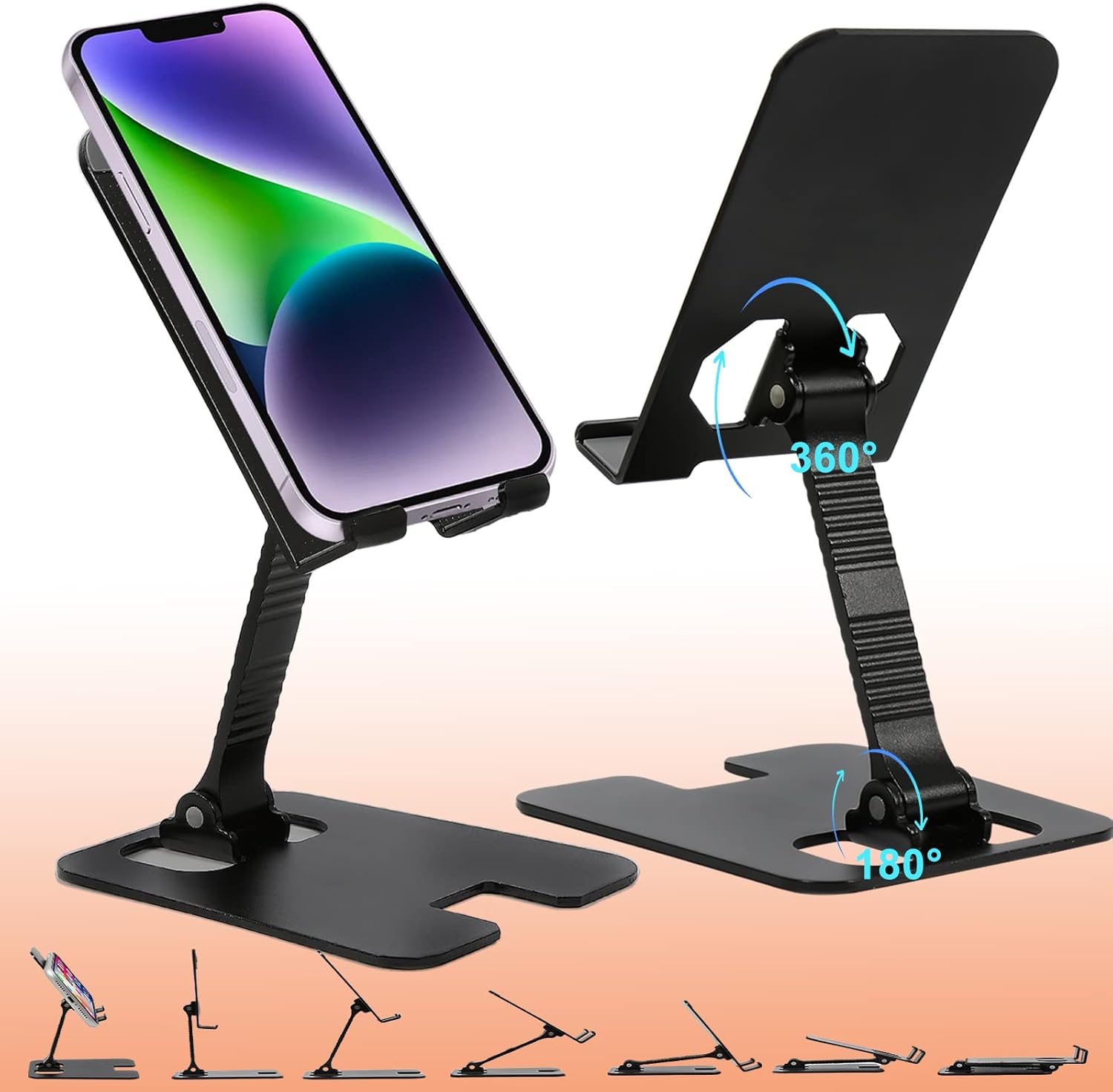 Amazon.com: Phone Stand Dual Folding, Universal Cell Phone Stand for ...