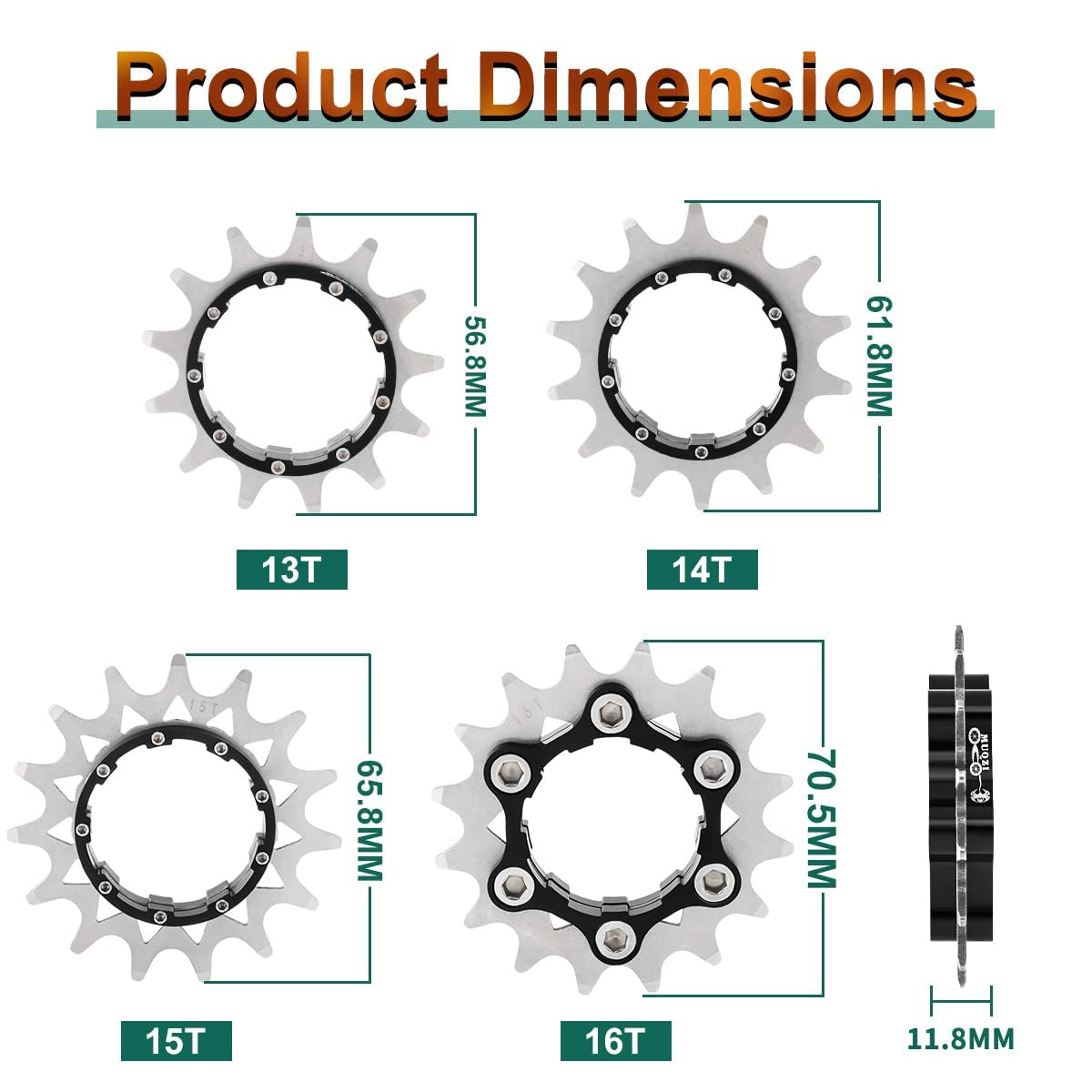 Snapklik.com : MUQZI Bicycle Single Speed Cassette Cog Spacer Kit MTB ...