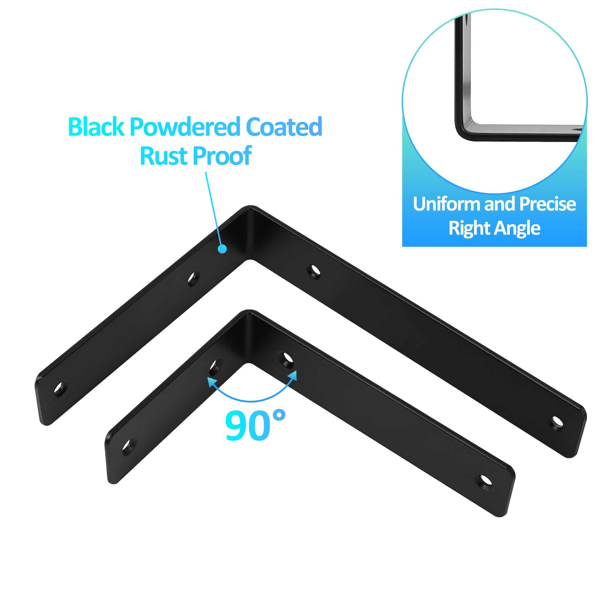 Snapklik.com : L Floating Shelf Brackets,4 Pack Heavy Duty L Brackets ...