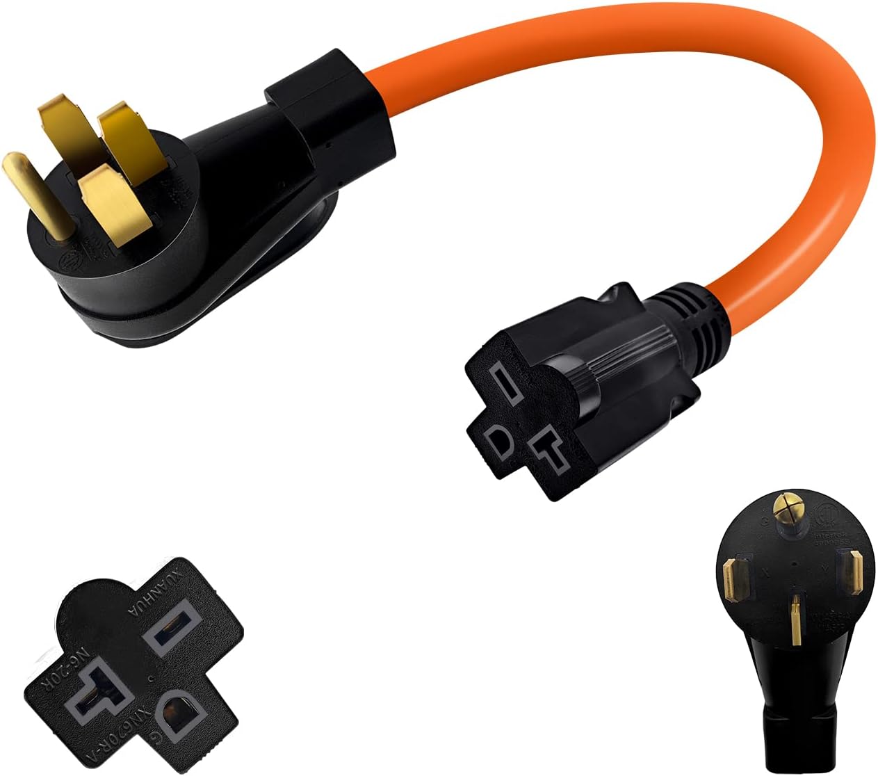 NEMA 14-50P 50 Amp Range/Generator/RV Plug to 15amp 20amp Industrial ...