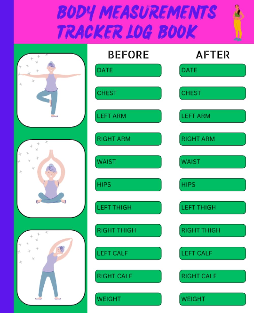 Body Measurements Tracker Log Book: Body Measurement Log book, journal ...