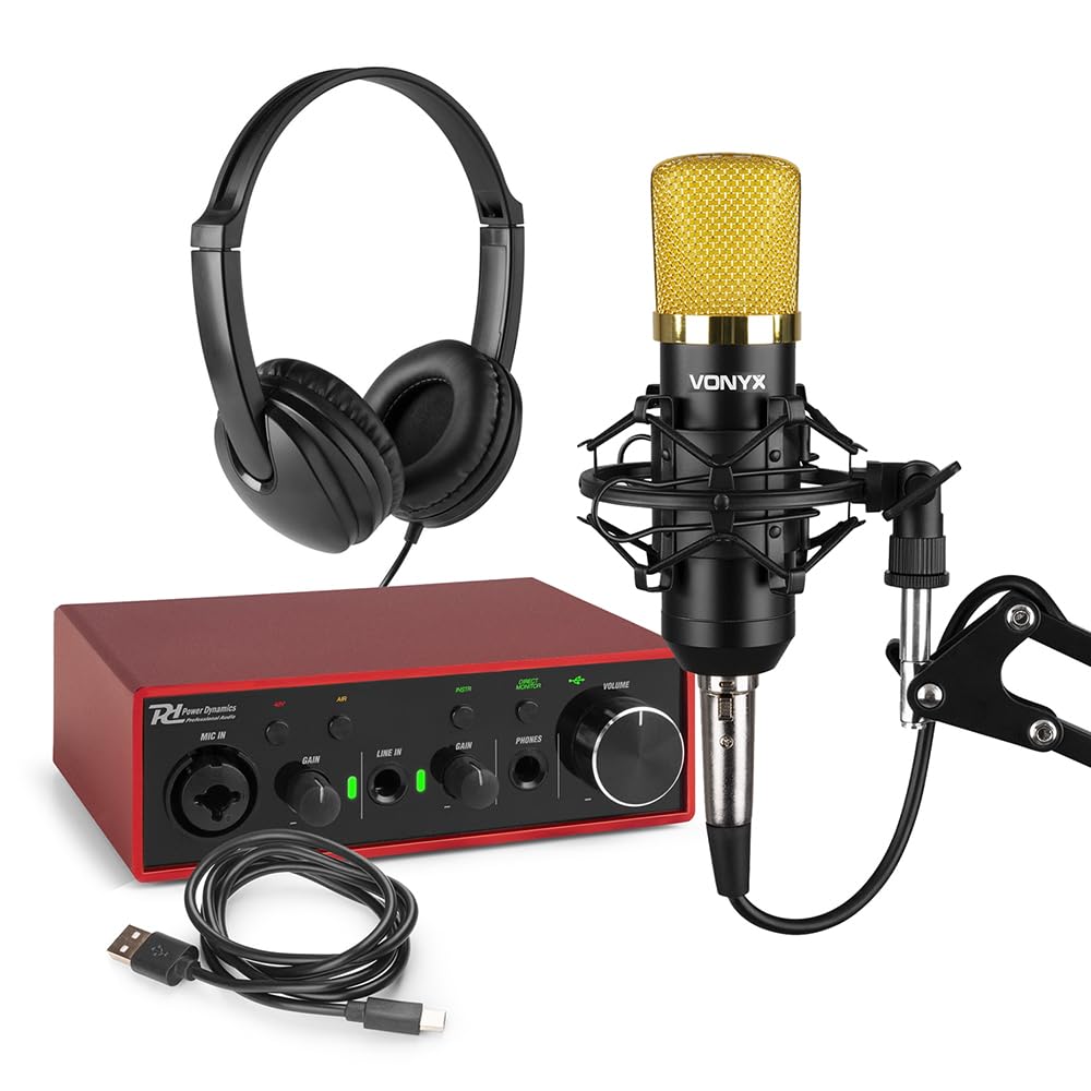 Vonyx CMS400B Vocal Recording Kit with PDX11 Interface, Studio ...