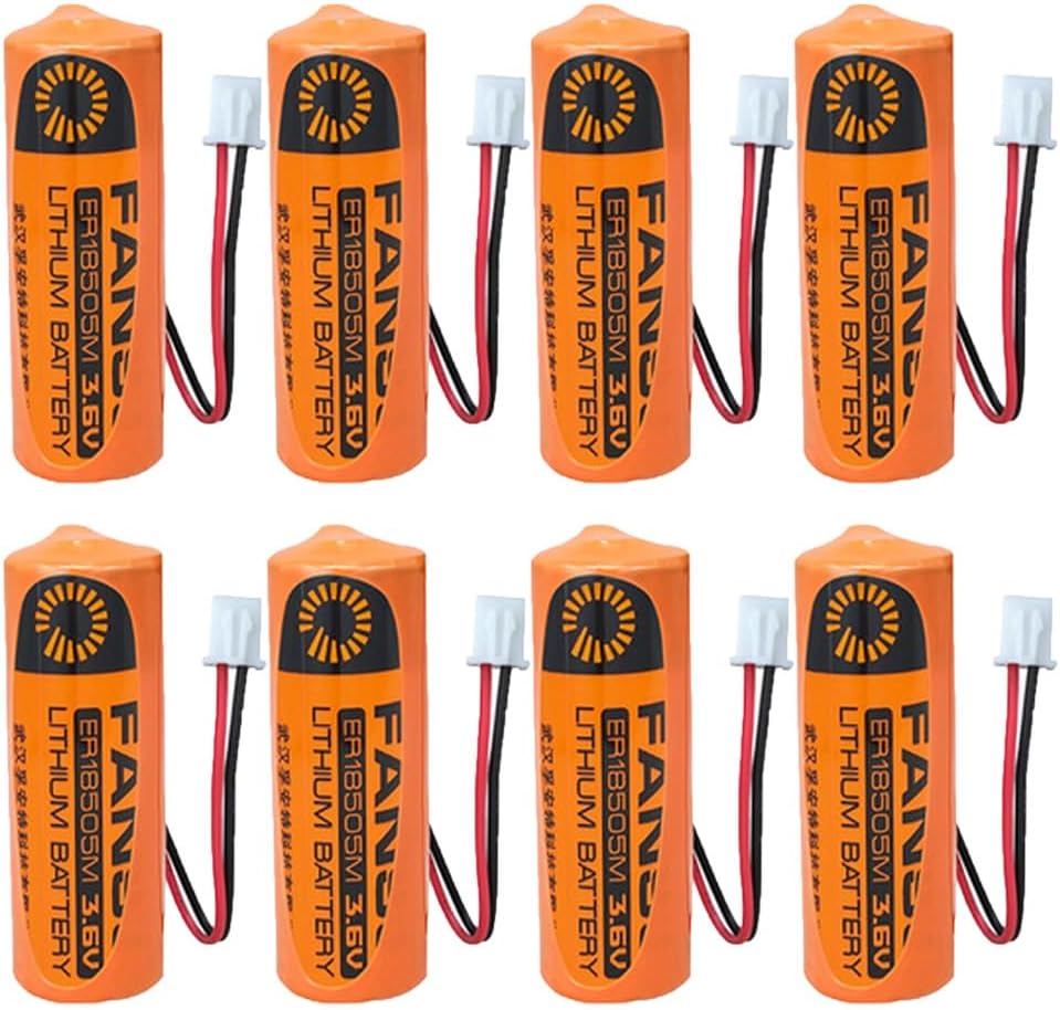 Amazon.com: RUNAAJA (8-Pack) ER18505M 3.6V 3500mAh Non Rechargeable Lithium Sub Battery with ...