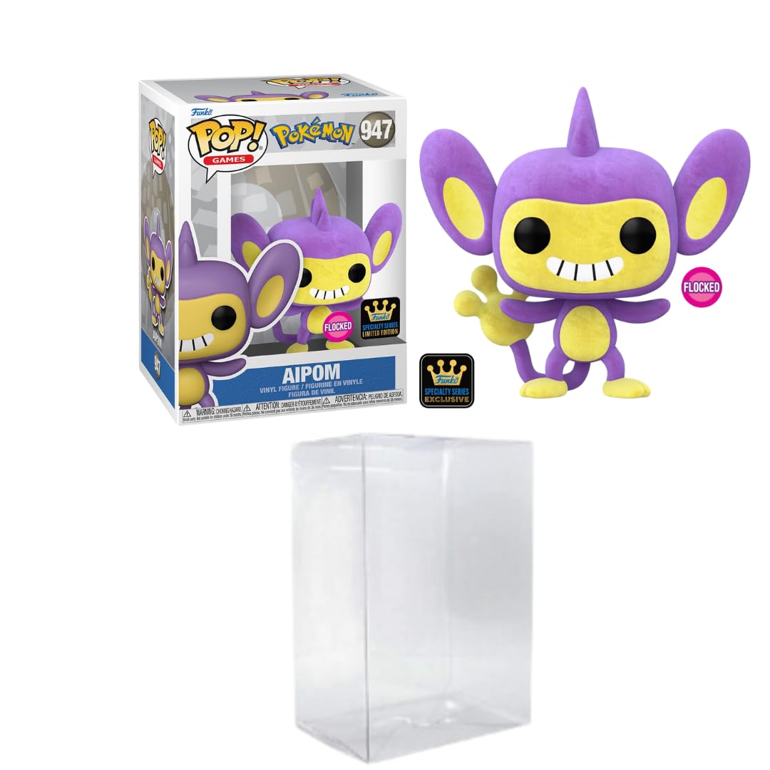 Amazon.com: Funko Pop! Games: Pokémon - Aipom (Flocked) Specialty ...